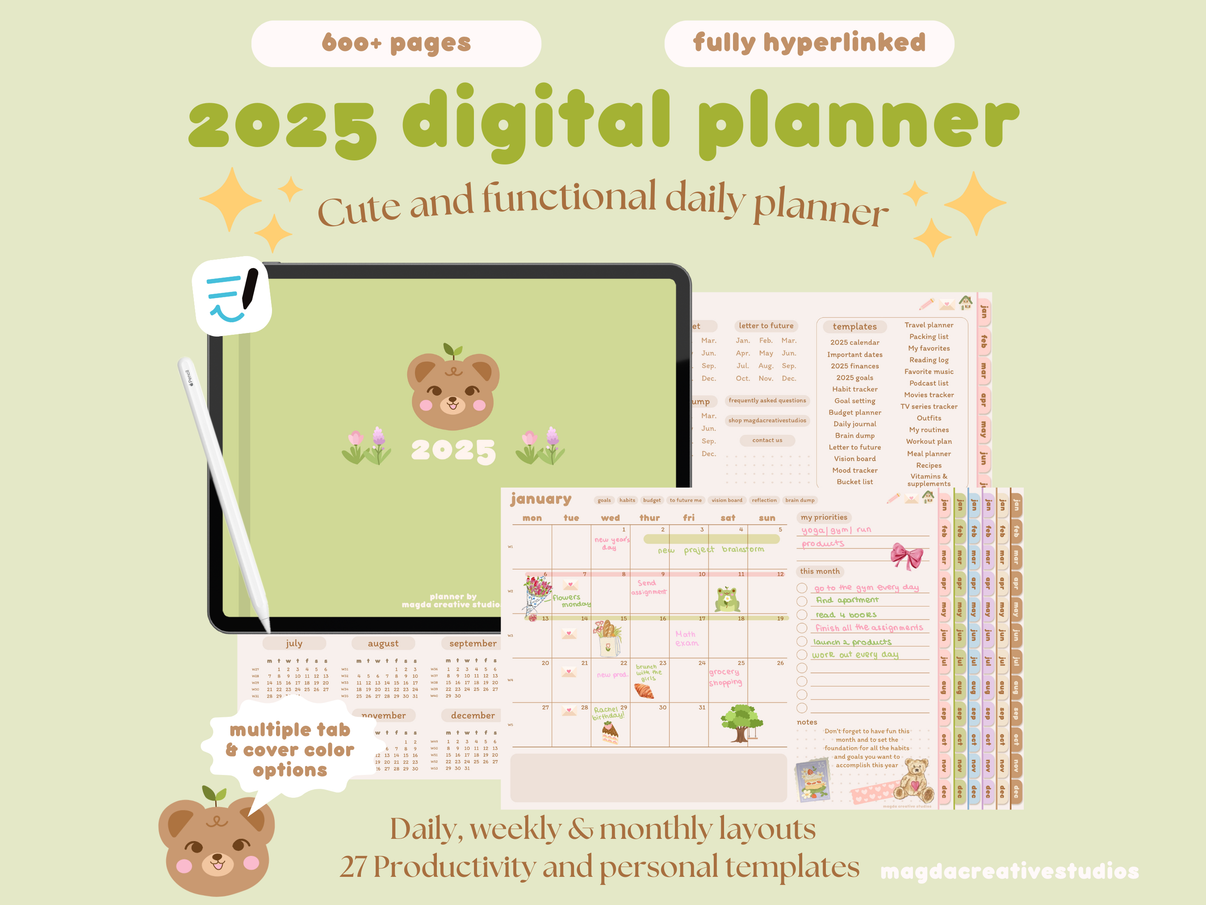 2025 Digital Planner Landscape – Magda Creative Studios