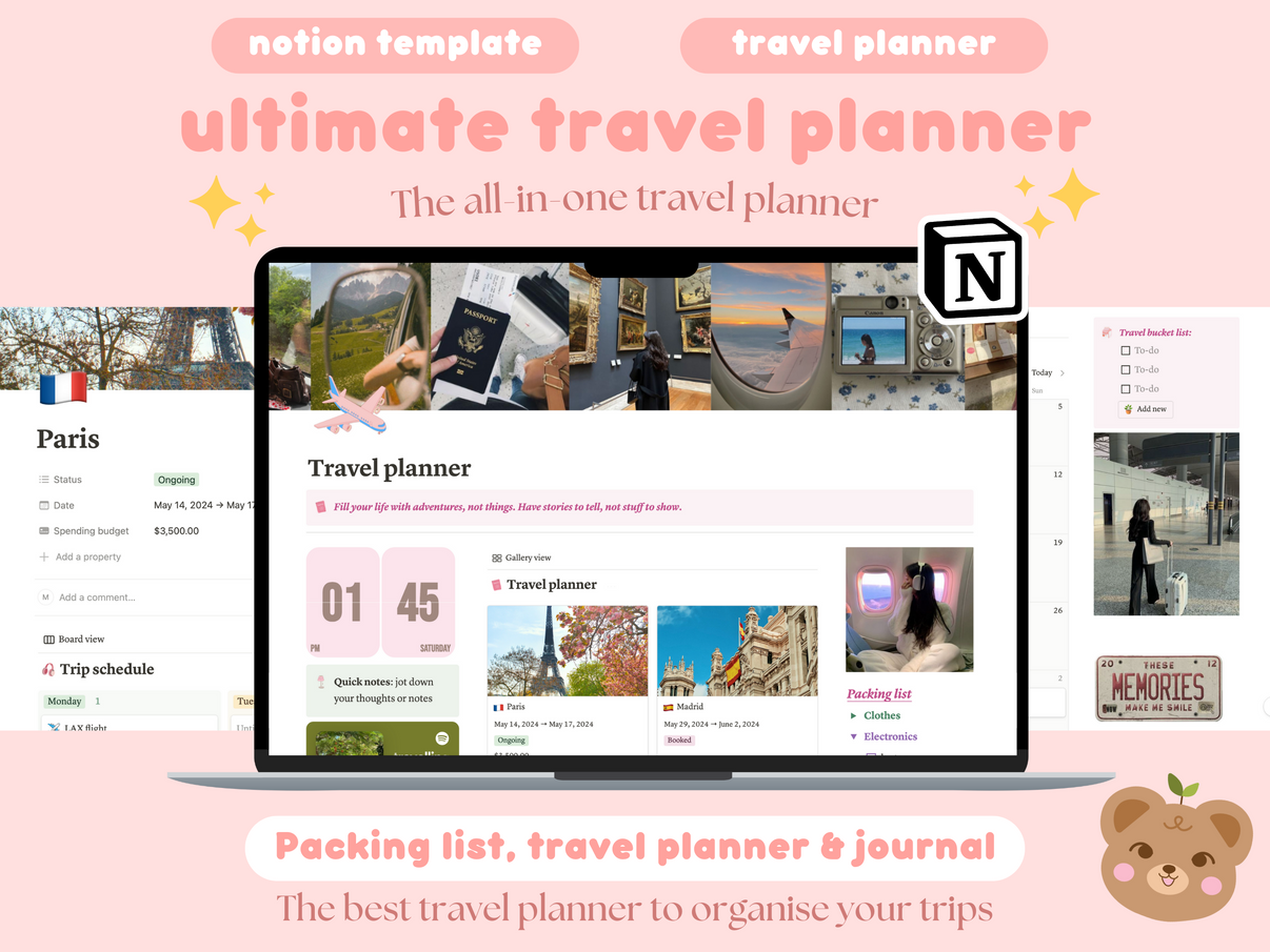 Notion Travel Planner – Magda Creative Studios