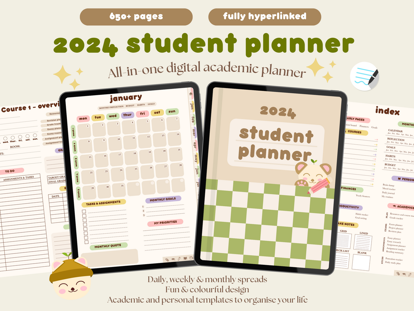 2024 Student Planner GoodNotes – Magda Creative Studios