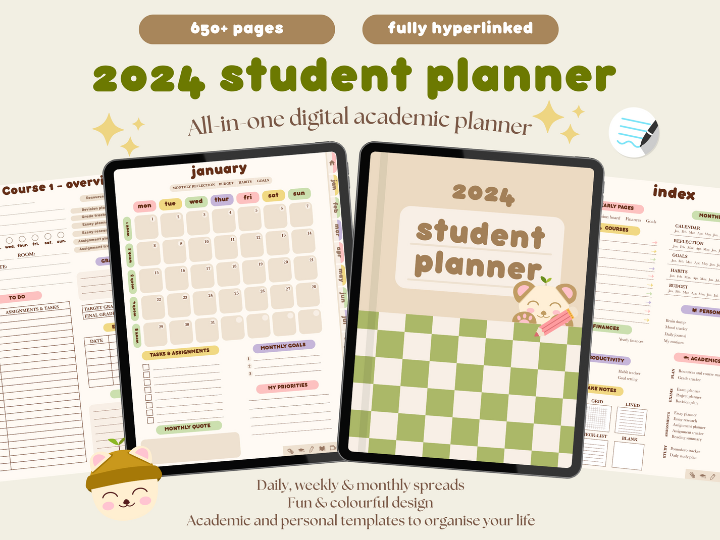 2024 Student Planner GoodNotes – Magda Creative Studios