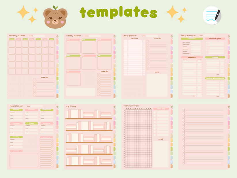 Pink Digital Notebook – Magda Creative Studios